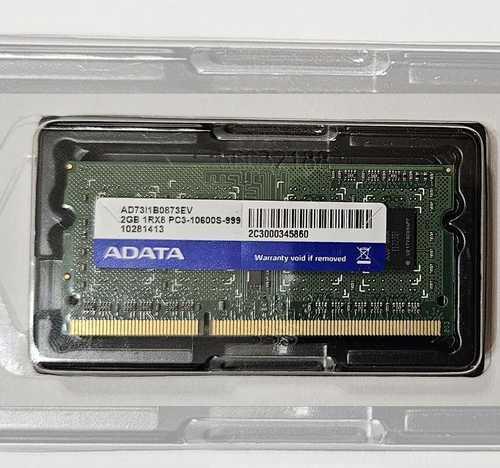 Оперативная память adata 2GB DDR3 SO-dimm