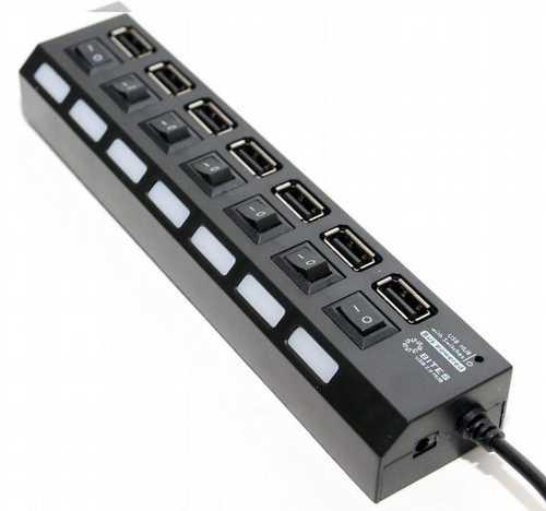 USB HUB 5bites HB27-203PBK на 7 портов черный 1.0м