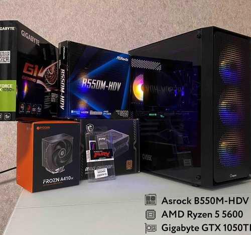 Игровой пк ryzen 5 5600 1050ti. Компьютер