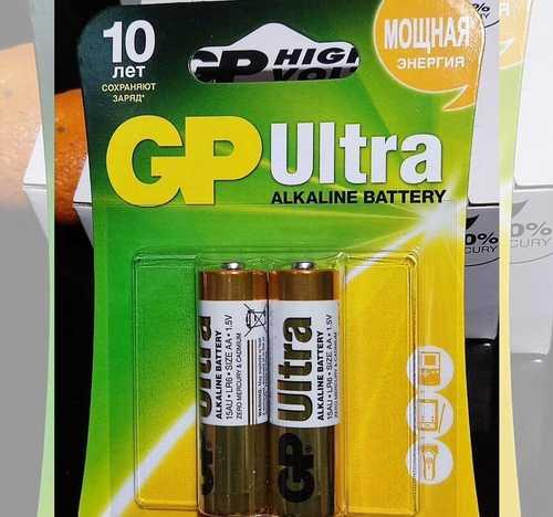 Две батарейки AA GP Ultra Alkaline LR6