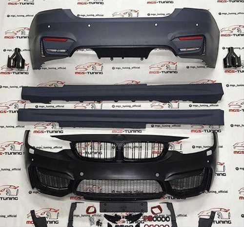 Обвес BMW 4 series f32 M4 + ноздри черные насадки