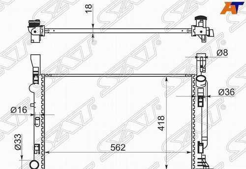 Радиатор охлаждения Рено Кангу 08
