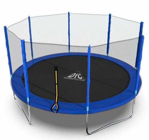 Батут с сеткой DFC Trampoline Fitness 14 ft синий