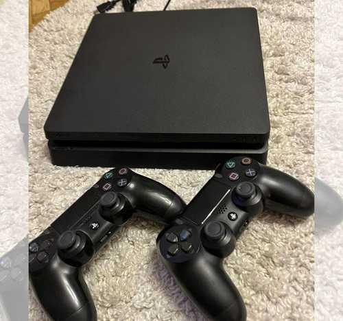 Sony playstation 4 slim   2 геймпада