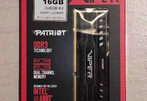 Patriot Viper 3 DDR3 16гб PV316G160C0K (2x8гб)