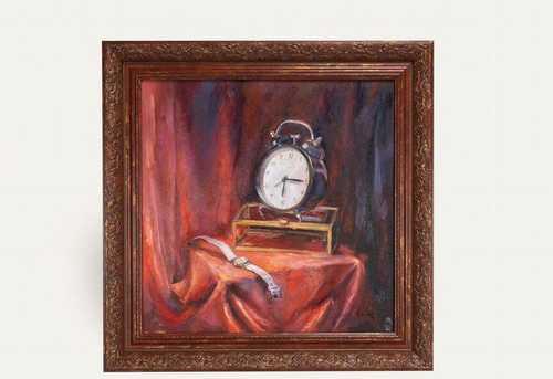 Картина "Натюрморт с часами"