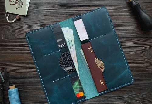 Мужской кошелёк портмоне из кожи ручной работы