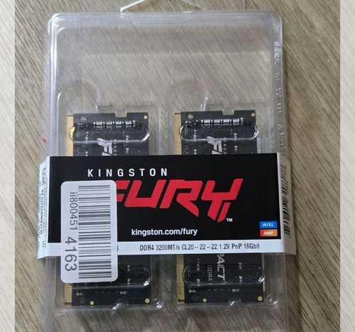 Оперативная память ddr4 32gb 3200 kingston fury