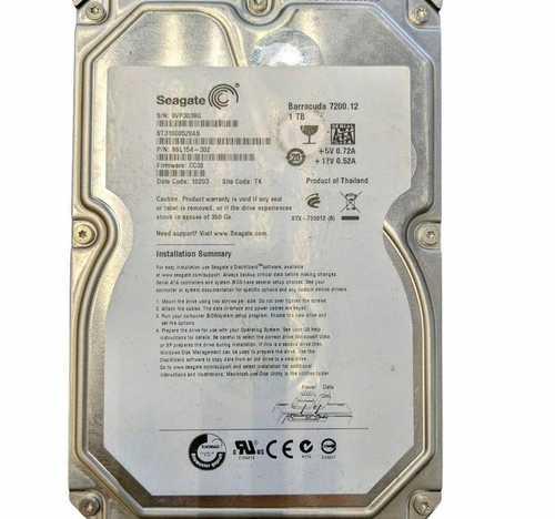 3.5" 1Tb Seagate Barracuda ST31000528AS Б/у