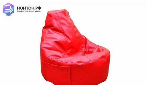 Кресло-мешок Комфорт экокожа красный