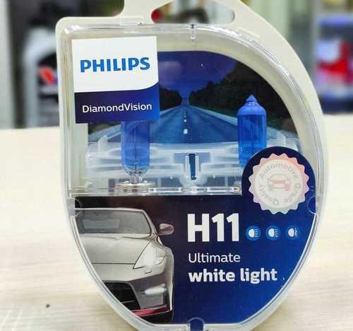 Комплект ламп Philips H11 Diamond Vision 6000K