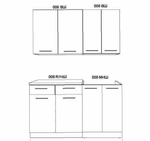 Бюджетный кухонный гарнитур на любой размер и стиль мдф