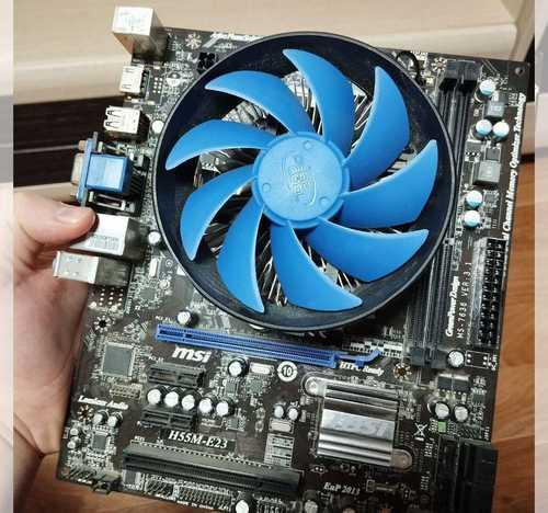 Lga 1156 комплект i7 870, h55m msi кулер deepcool