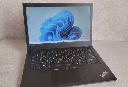 Ноутбук 14" Lenovo ThinkPad T470, 256 ГБ, Core i5-7300U, RAM 16 ГБ, Intel UHD Graphics 620