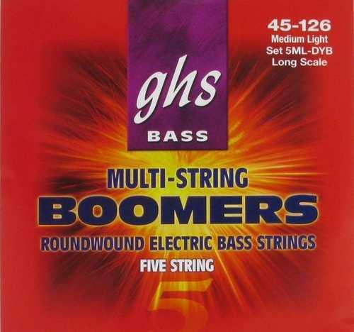 Струны для бас-гитары GHS Strings 5ML-DYB