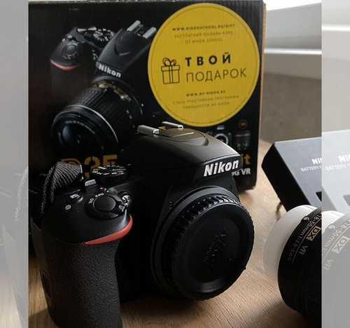 Фотоаппарат nikon d3500   объектив   батарейки