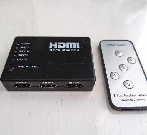 Сплиттер hdmi 5to1 Switch