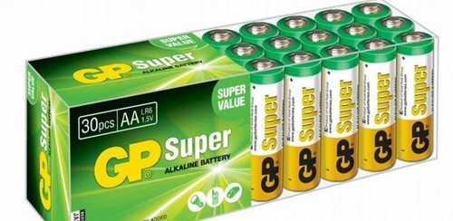 Батарейка GP Super Alkaline AA 15ALR6(30шт.) нов