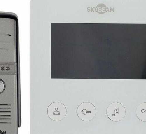 Комплект видеодомофона Skybeam 4.3" цвет белый