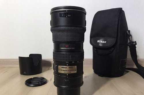 Nikon Afs 70-200mm f2.8G VR ED