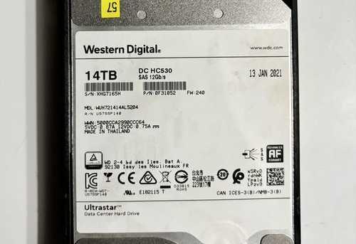 Серверный жесткий диск Western Digital 14TB