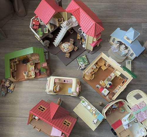 Sylvanian families сильвания домик с мебелью