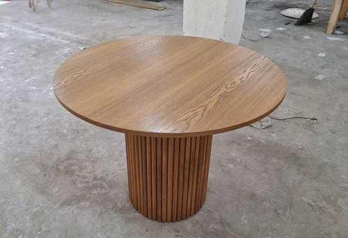 Стол обеденный раздвижной с деревянными рейками 23