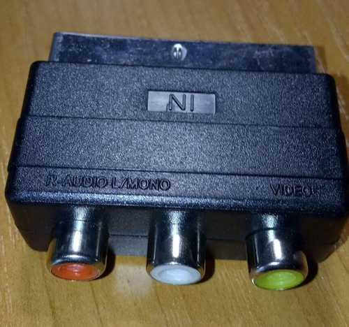 Переходник с тюльпанов на скарт Scart - 3RCA новый