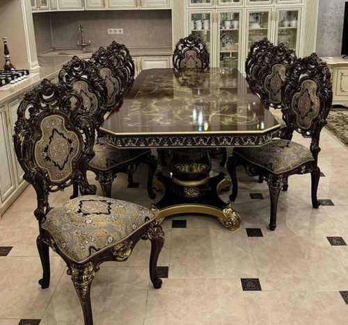 Стол и стулья столовая мебель "Голдорез"