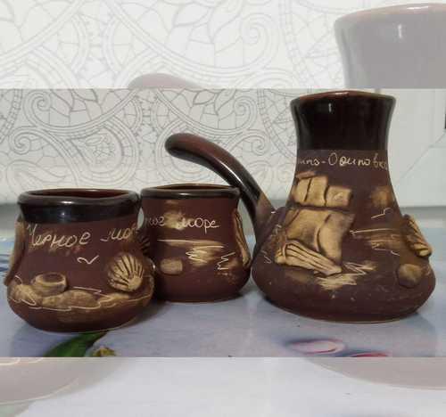 Турка для кофе с кружками