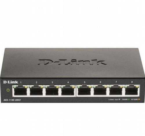 D-Link DGS-1100-08V2/A1A L2 Настраиваемый коммутатор