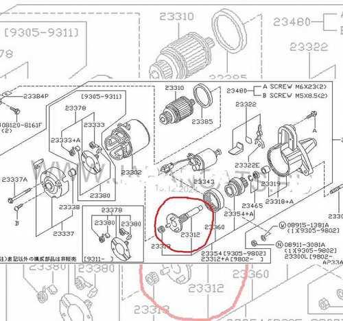 Бендикс стартера Nissan CD20