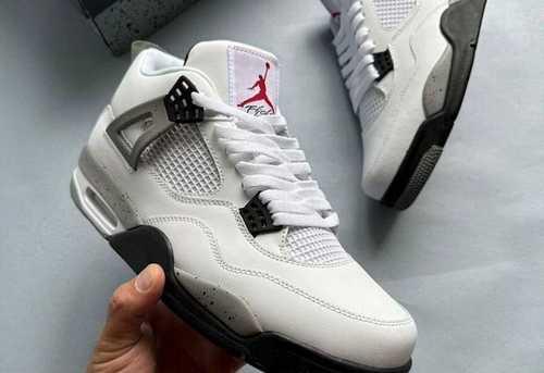 Кроссовки Nike Air Jordan 4 Retro white cement