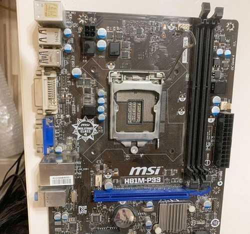 Материнская плата MSI h81m-p33 2