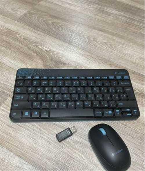 Беспроводная клавиатура и мышь logitech mk240