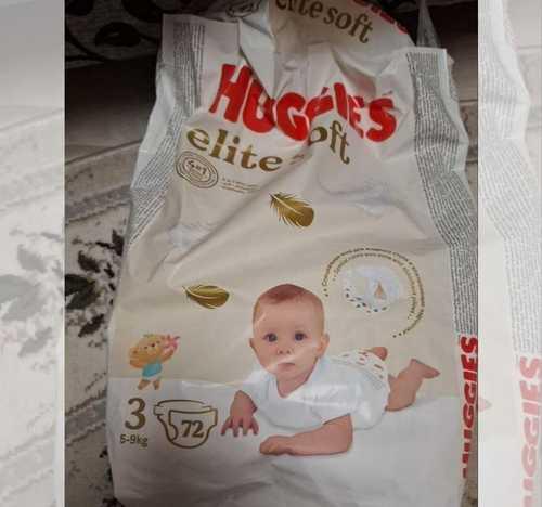 Подгузники huggies elite soft 3 5-9 кг