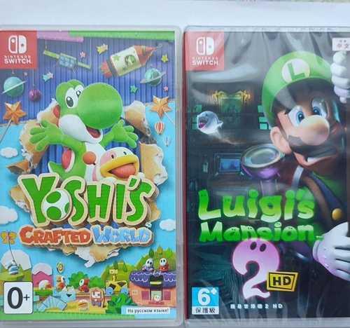 Yoshis crafted world и Luigi's mansion 2 hd