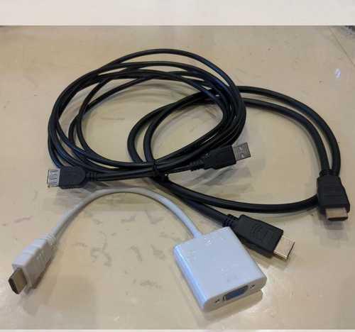 Vga-hdmi адаптер, USB провод, hdmi high speed