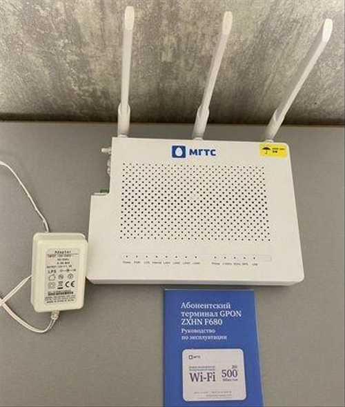 Wifi роутер ZTE gpon ONT zxhn F670