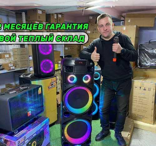 Колонка Partybox 3000 c микрофоном и караоке