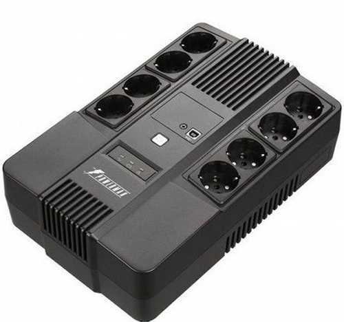 Powerman Brick 650 plus, линейно-интерактивный, 650ва, 360Вт, 4 евророзетки с резервным питанием, 4