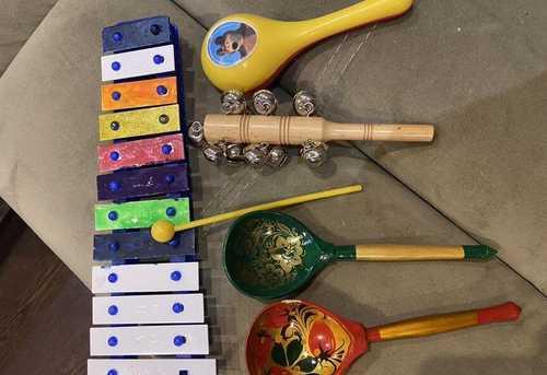 Музыкальные инструменты(ксилофон,бубенцы,маракас