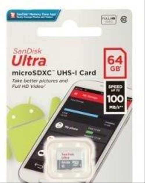 Micro SecureDigital 64Gb SanDisk sdsqunr-064G-GN3