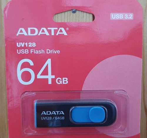 USB Флешка adata UV128 64гб USB 3.2