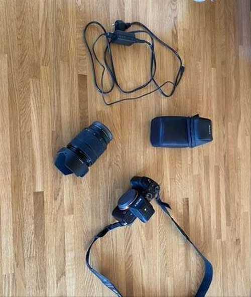 Фотоаппарат Sony A7II с объективом и вспышкой