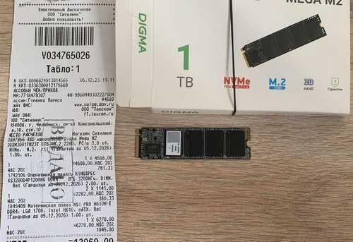 SSD накопитель Digma Mega M2 dgsm3001TM23T 1тб