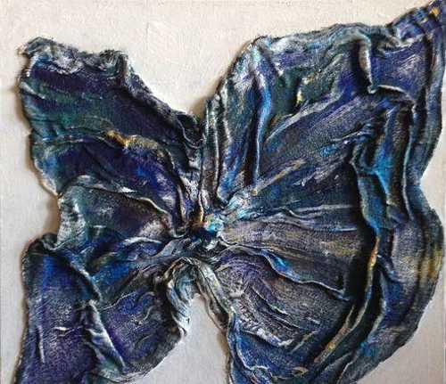 Картина 30*30 Бабочка холст ткань акрил