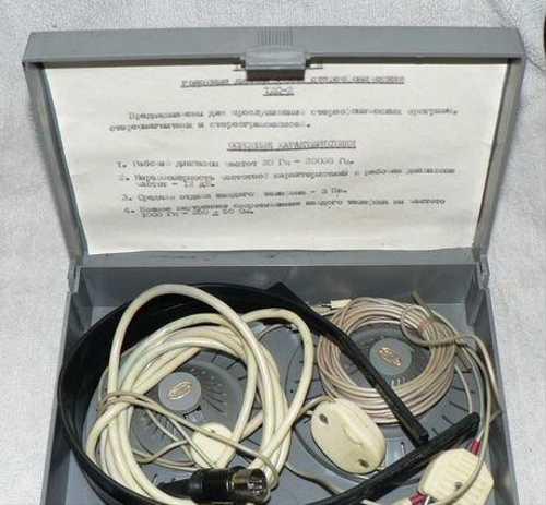 Головные телефоны, наушники тдс-2, коробка, СССР