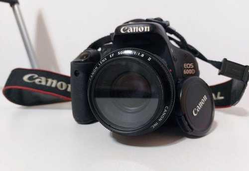 Фотоаппарат Canon 600d + 50mm полтинник