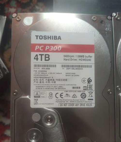 Жёсткий диск HHD Toshiba pc300 4tb